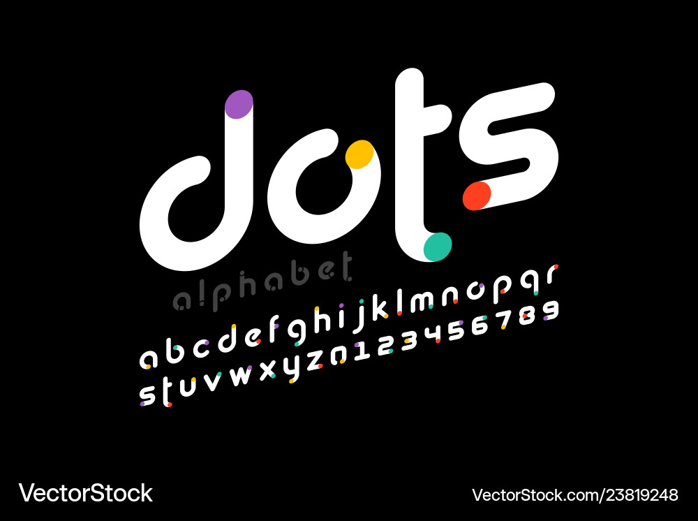 Modern font design trendy alphabet letters Vector Image
