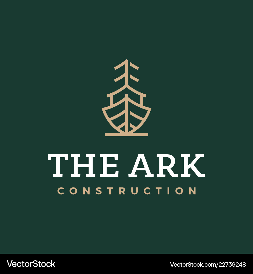 Modern professional logo the ark construction Vector Image