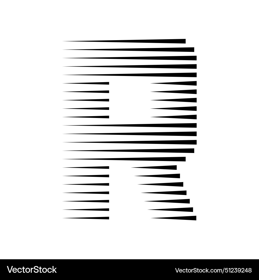 R letter lines logo icon Royalty Free Vector Image