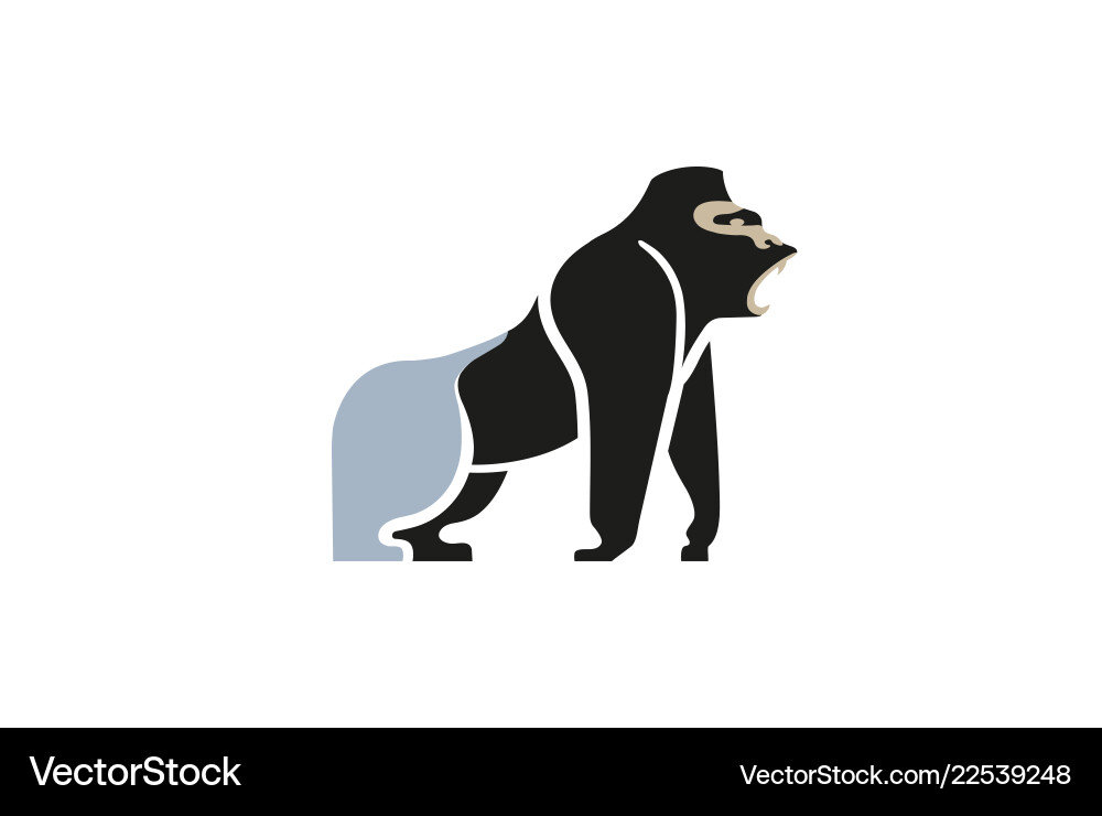 Silverback logo Royalty Free Vector Image - VectorStock
