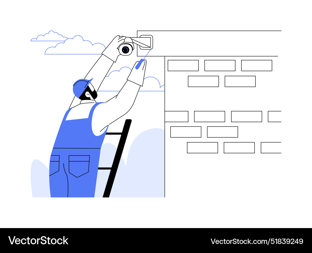 Cctv installation abstract concept Royalty Free Vector Image