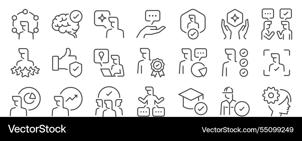 Expert icon set Royalty Free Vector Image - VectorStock