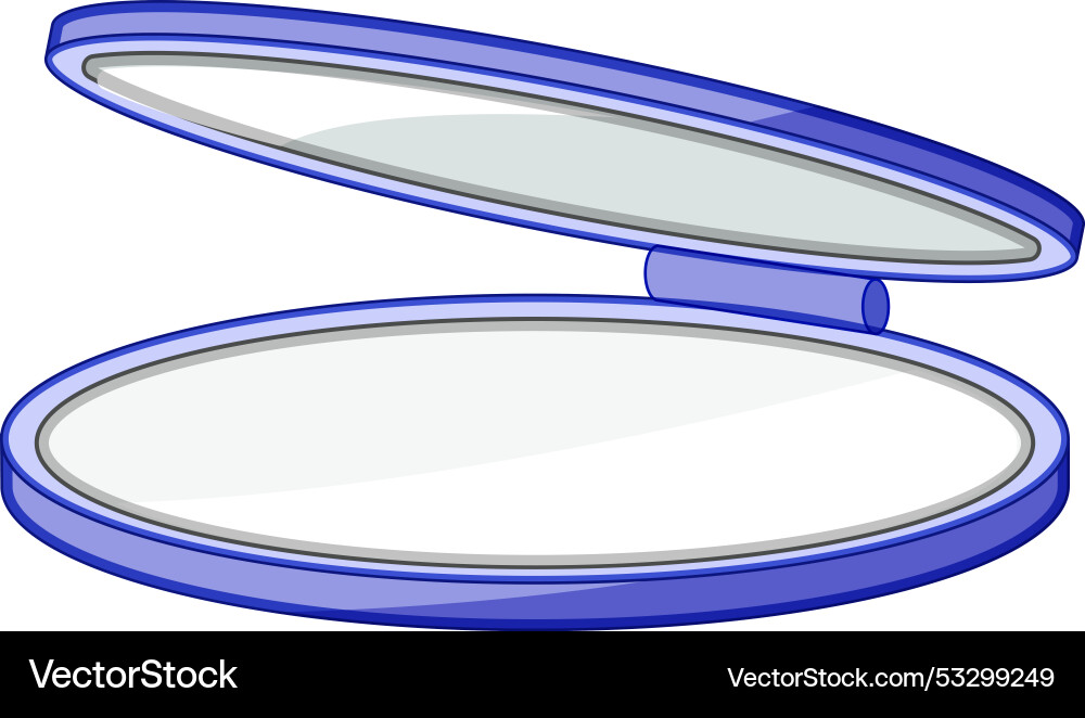 Handheld compact mirror cartoon Royalty Free Vector Image