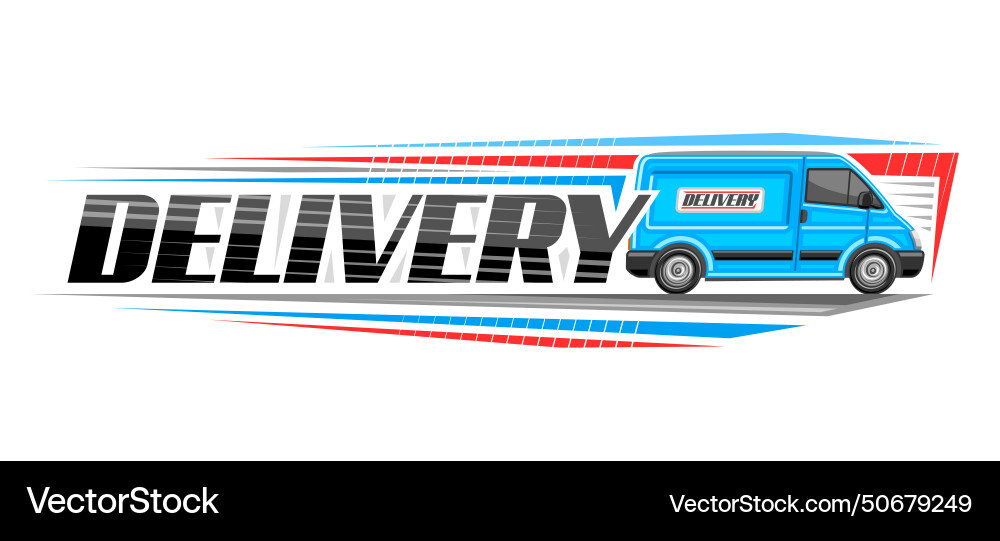 Logo for delivery van Royalty Free Vector Image