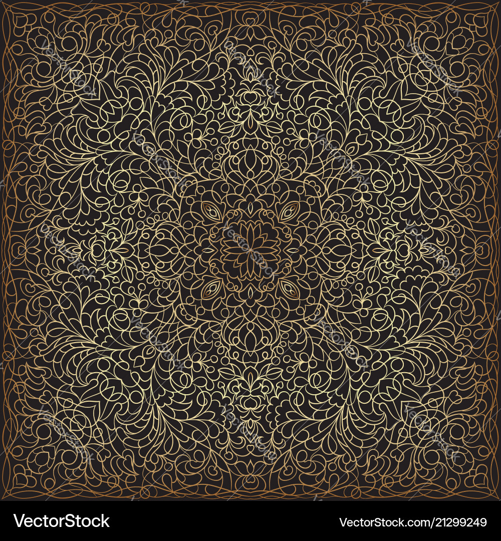 Square gold pattern Royalty Free Vector Image - VectorStock