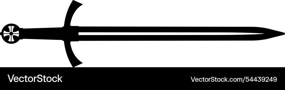 Sword silhouette Royalty Free Vector Image - VectorStock