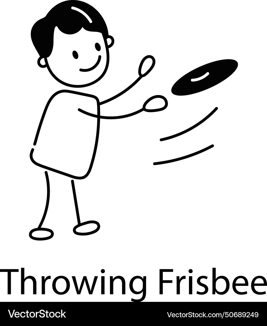 Throwing frisbee Royalty Free Vector Image - VectorStock