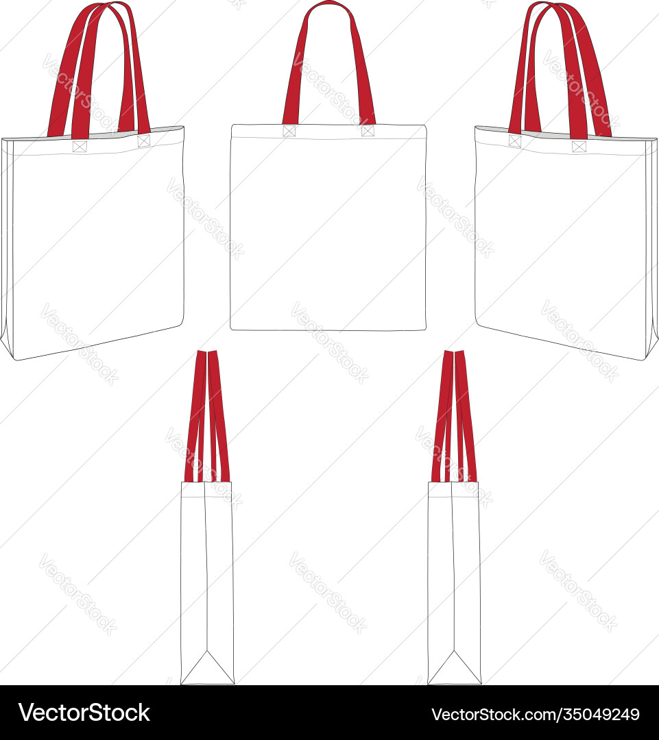 Tote bag - template mockup Royalty Free Vector Image