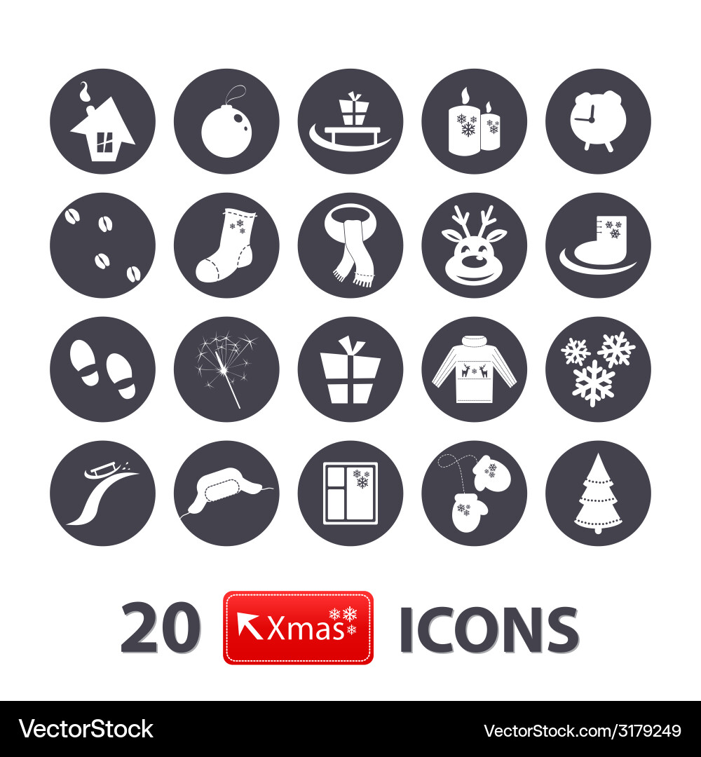Winter icons set Royalty Free Vector Image - VectorStock