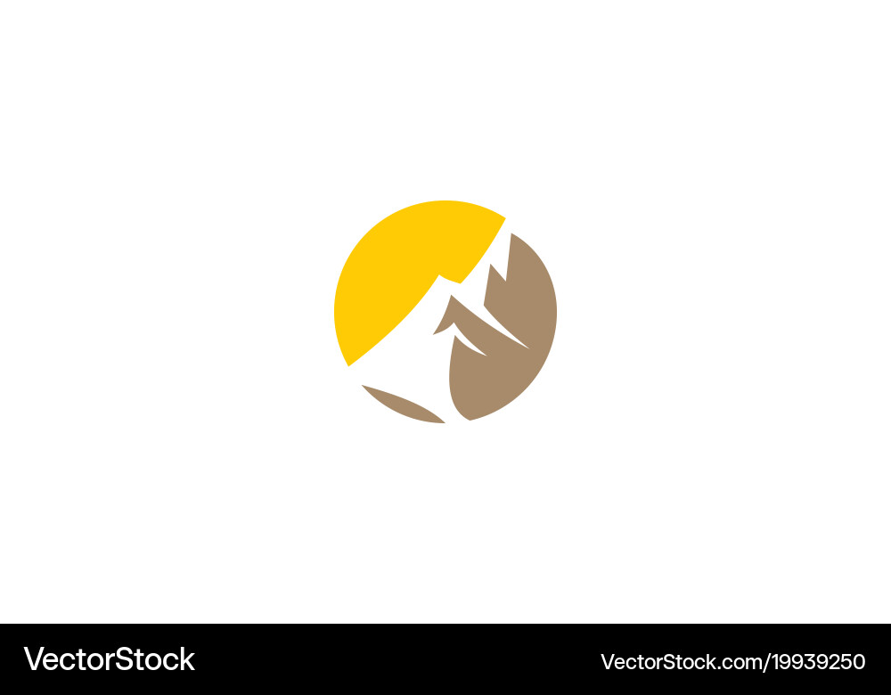 Abstract mountain logo Royalty Free Vector Image