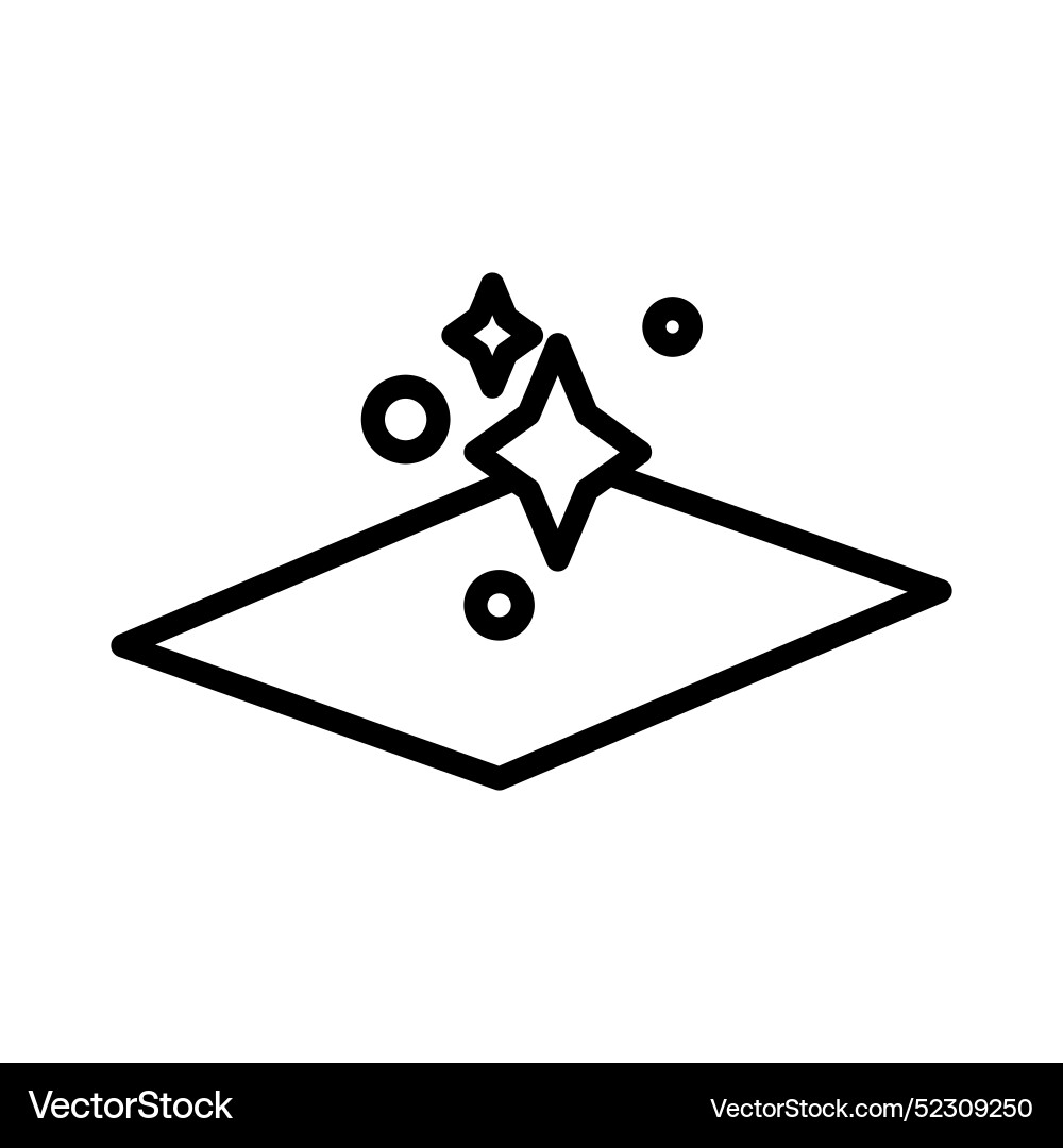 Clean surface icon linear logo mark in black Vector Image