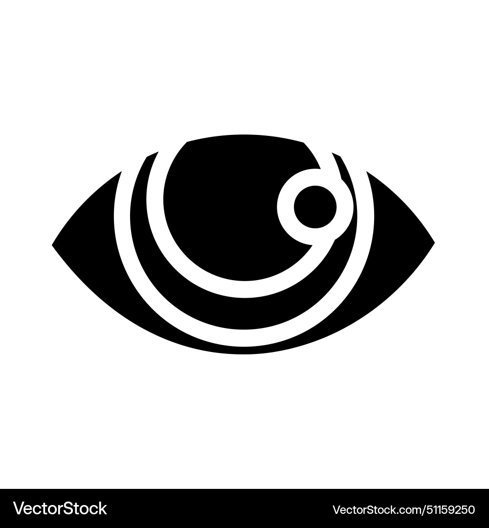 Human eye icon symbol eyes silhouette Royalty Free Vector