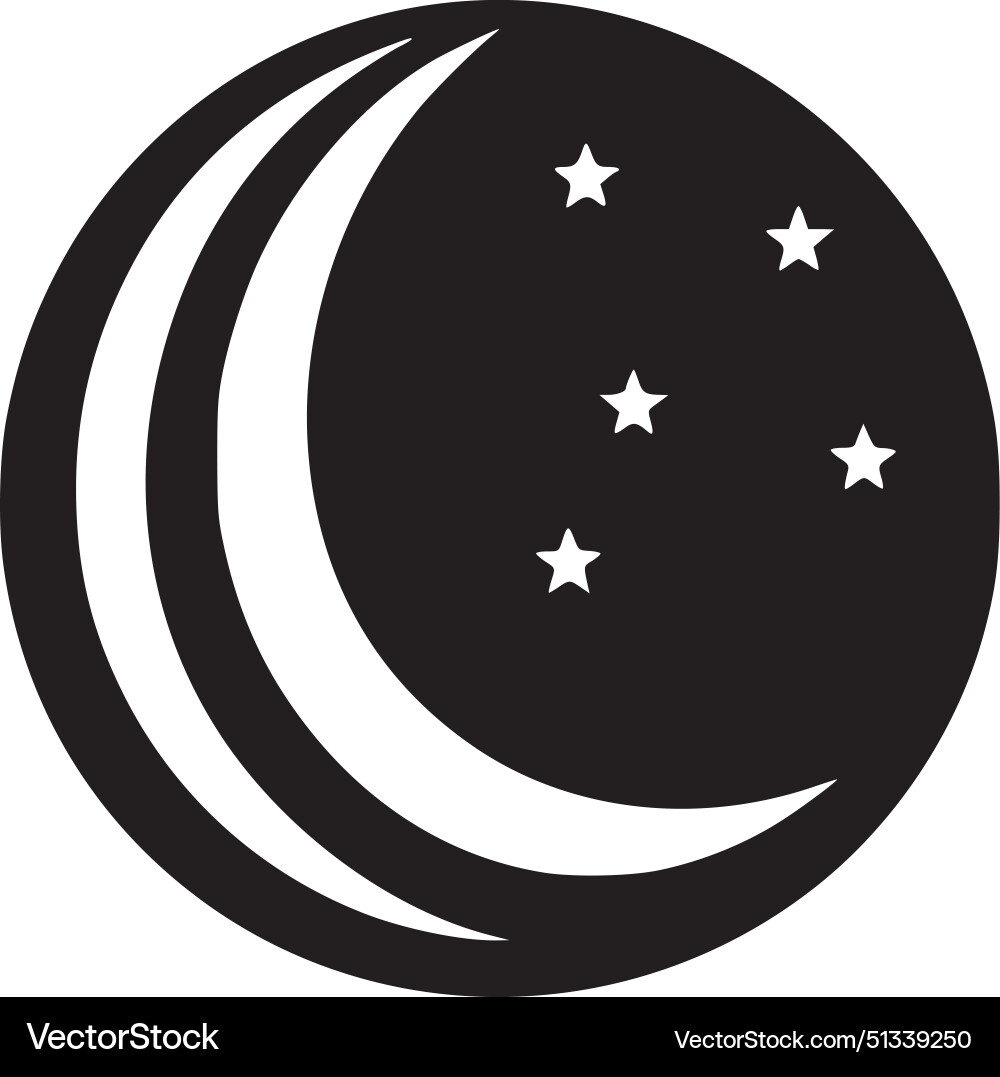 Moon - minimalist and simple silhouette Royalty Free Vector