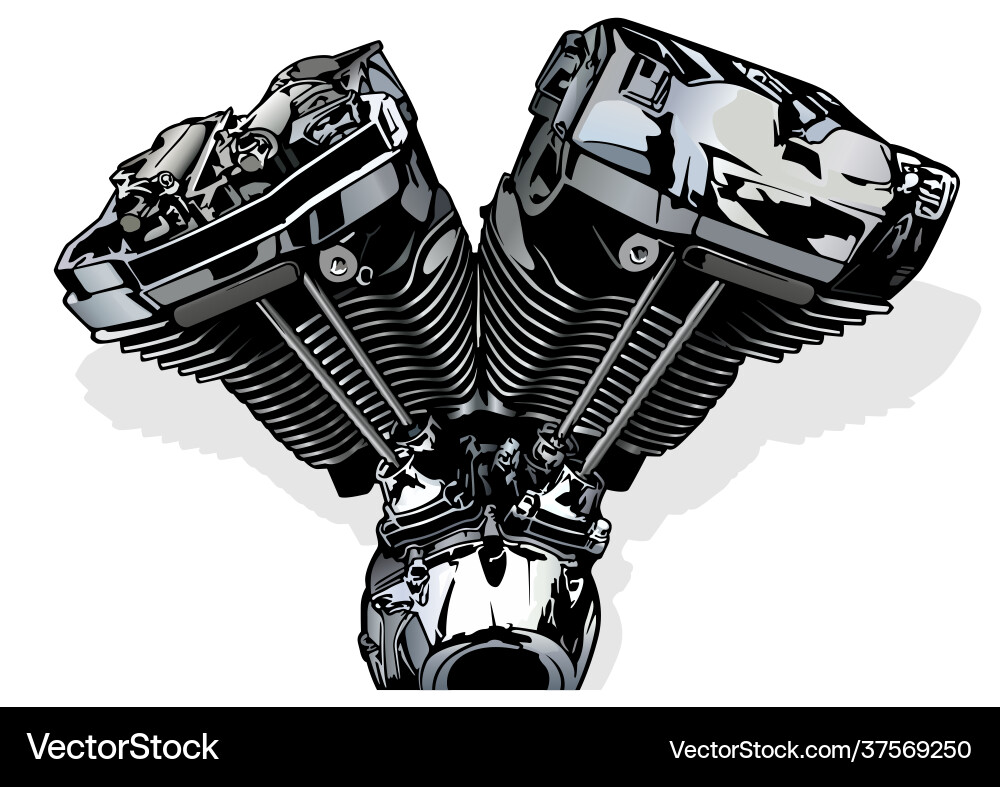 Motorcycle engine Royalty Free Vector Image - VectorStock