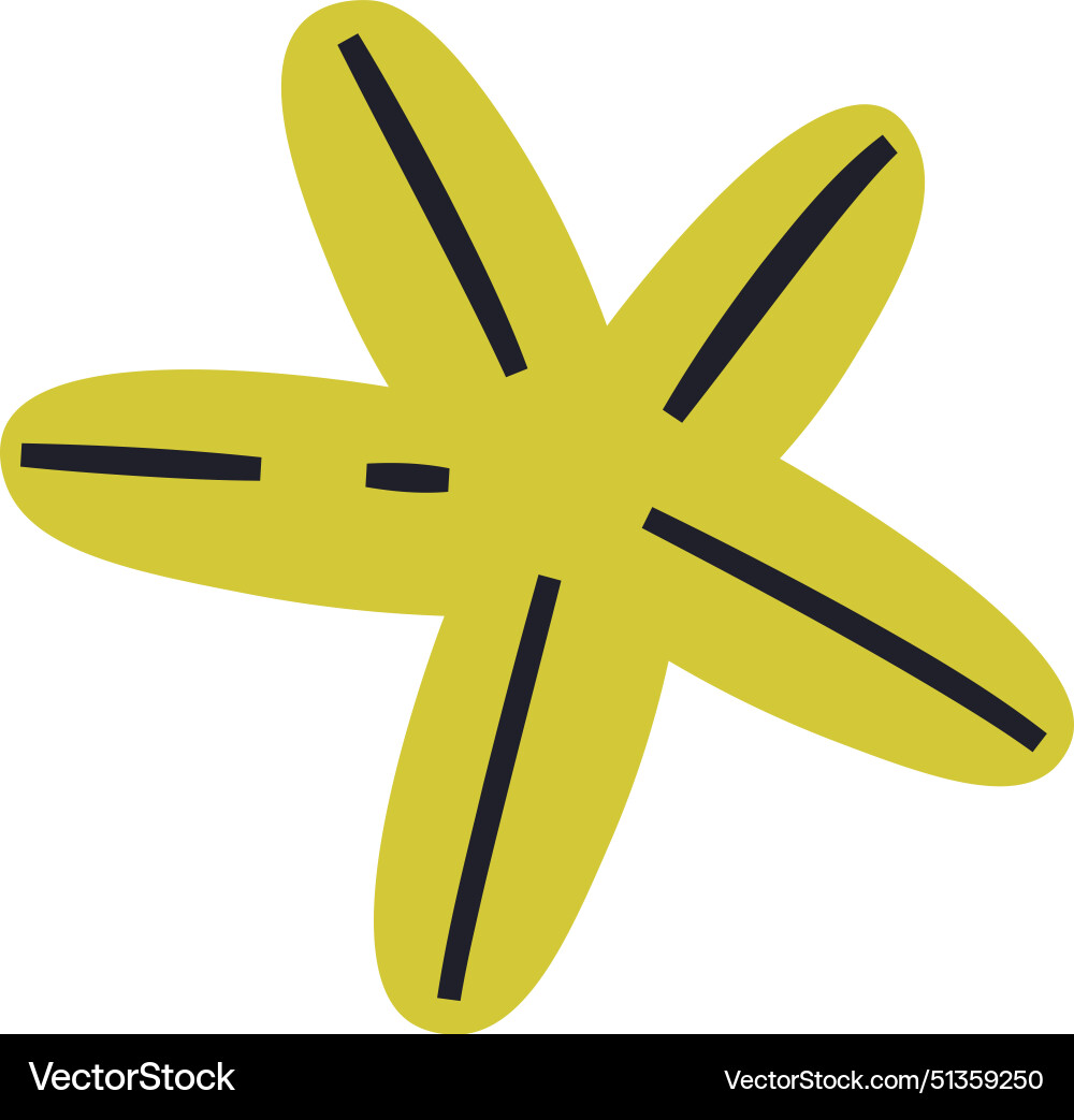 Starfish sea animal Royalty Free Vector Image - VectorStock