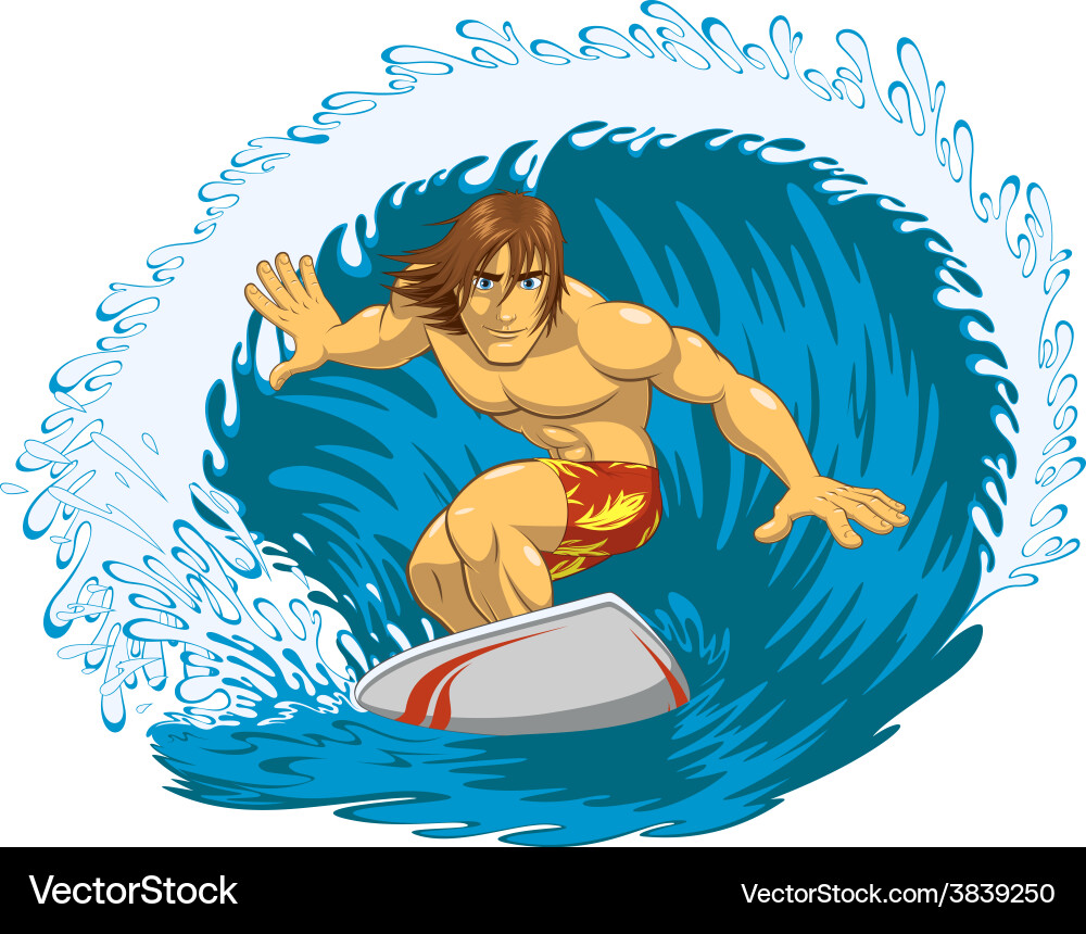 Storm Surfing Royalty Free Vector Image - VectorStock