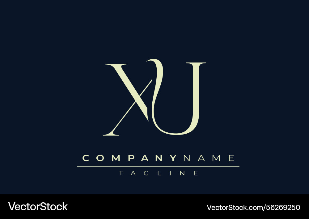 Xu abstract logo Royalty Free Vector Image - VectorStock