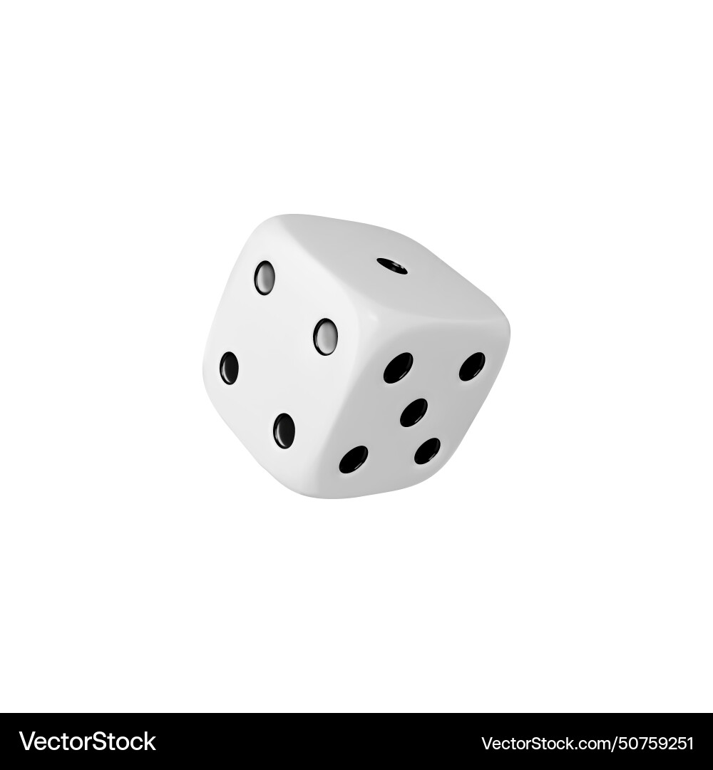 3d of a game dice on an Royalty Free Vector Image