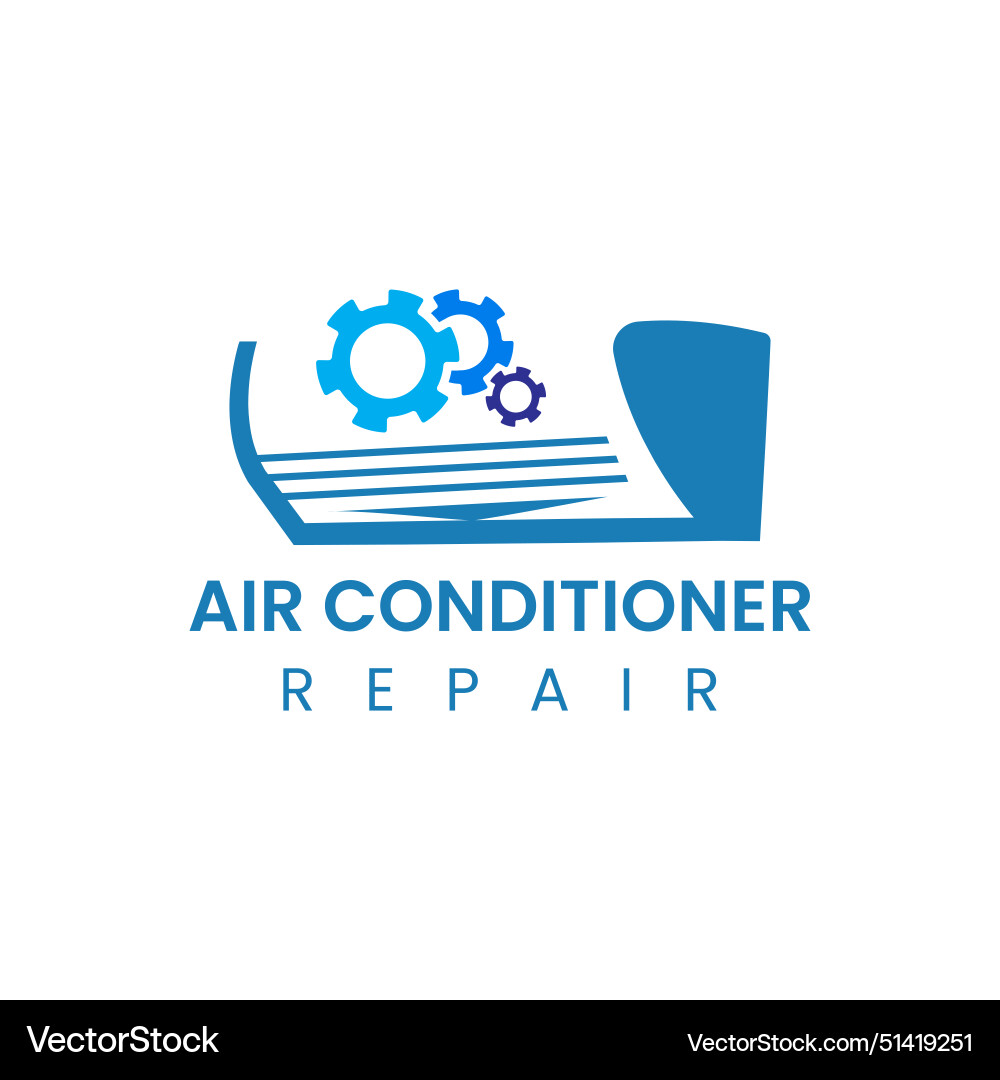 Air conditioner repair logo design template Vector Image