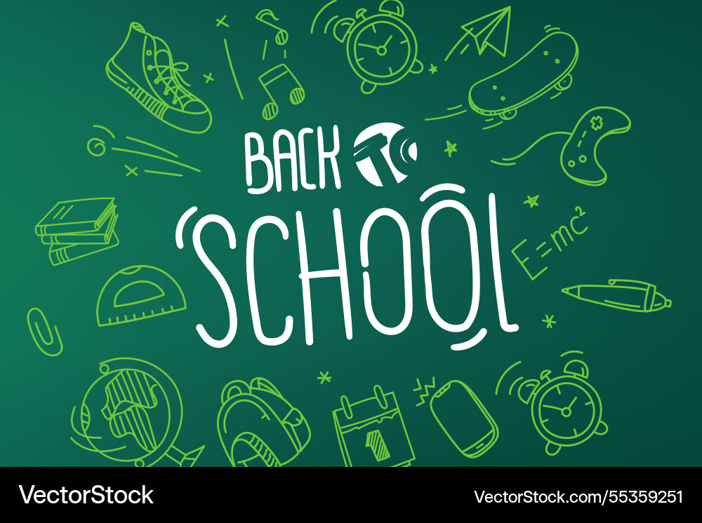 Back to School Doodle Concept Royalty Free Vector Image