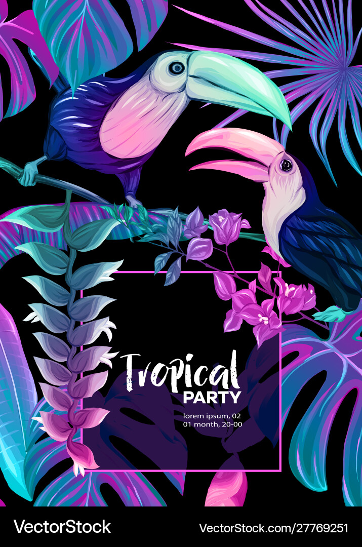 Background party invitation cover with text box Vector Image