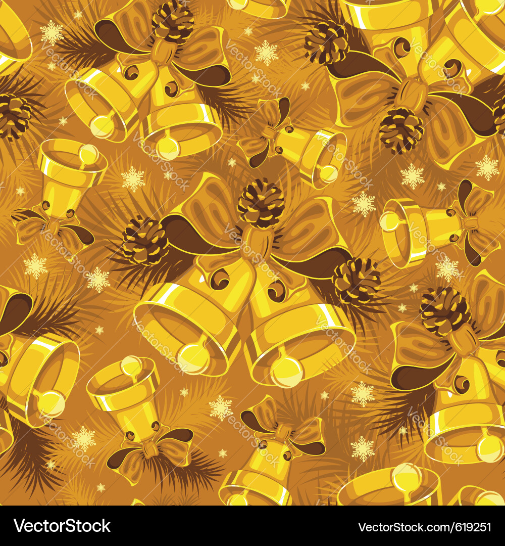 Christmas bells seamless Royalty Free Vector Image