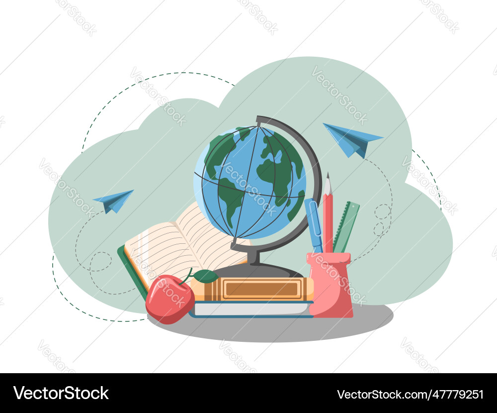 Composition for teachers day or school beginning Vector Image