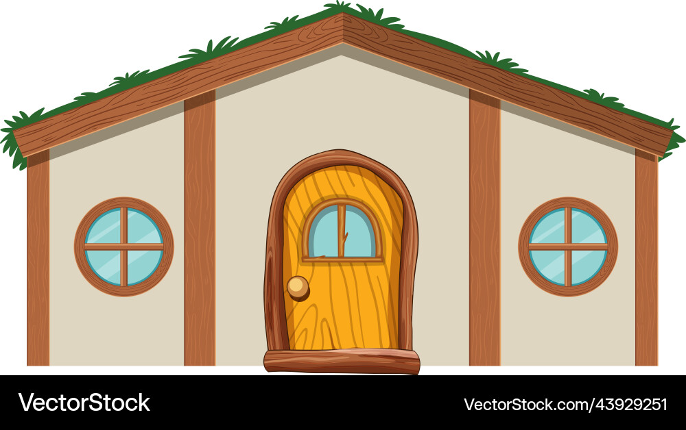 Hobbit house isolated on white background Vector Image