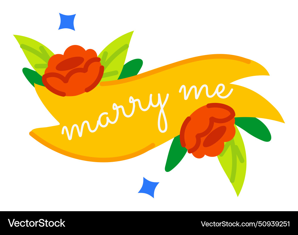 Marriage ribbon Royalty Free Vector Image - VectorStock