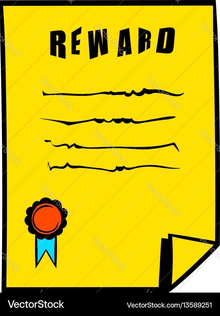 Reward icon cartoon Royalty Free Vector Image - VectorStock