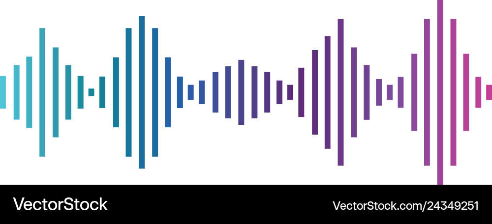 Sound wave isolated icon Royalty Free Vector Image