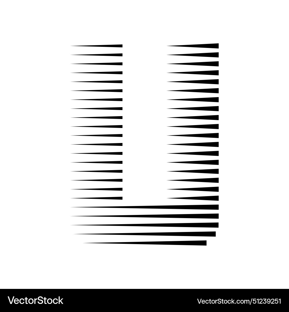 U letter lines logo icon Royalty Free Vector Image