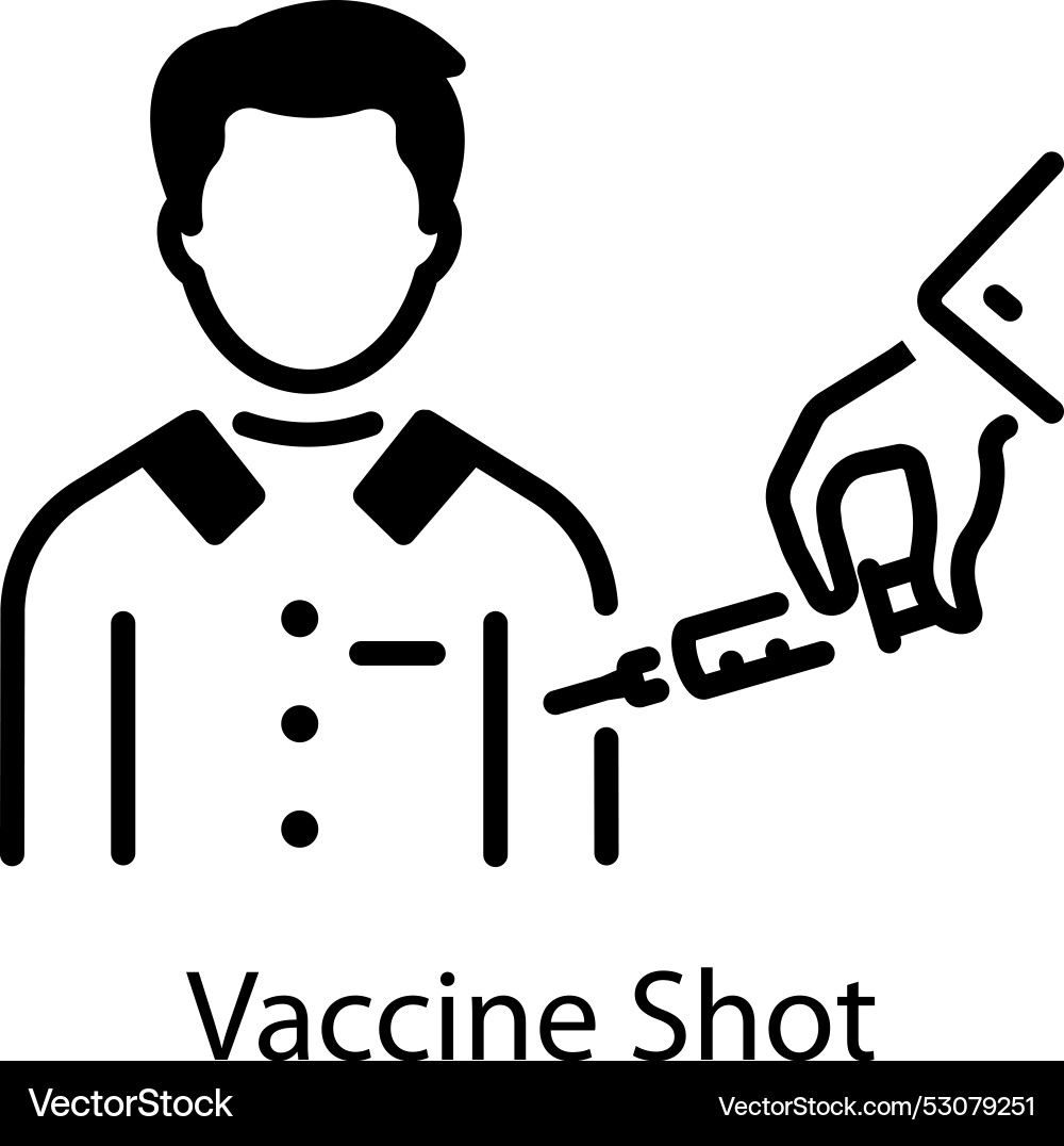 Vaccine shot Royalty Free Vector Image - VectorStock