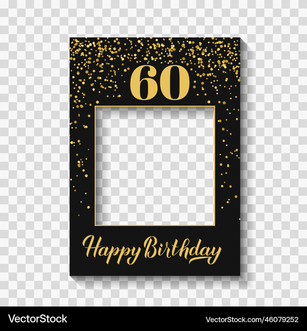 60th Birthday Border Template