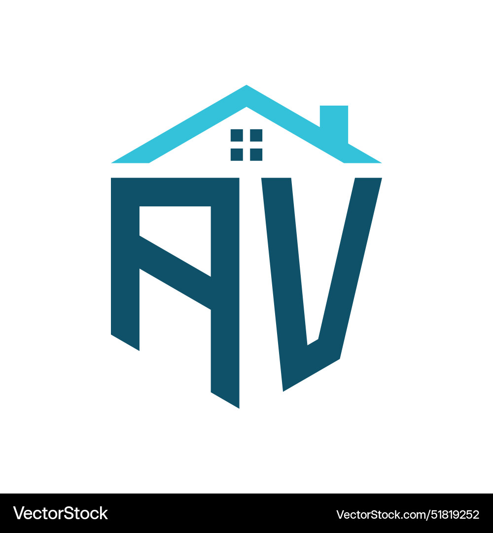 Av house logo design template letter Royalty Free Vector
