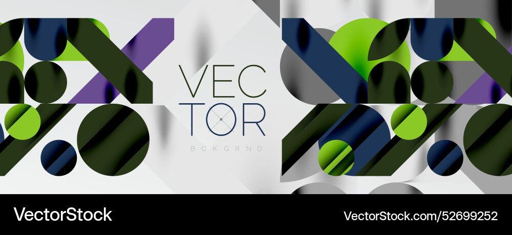 Colorful simple dynamic geometric forms circles Vector Image