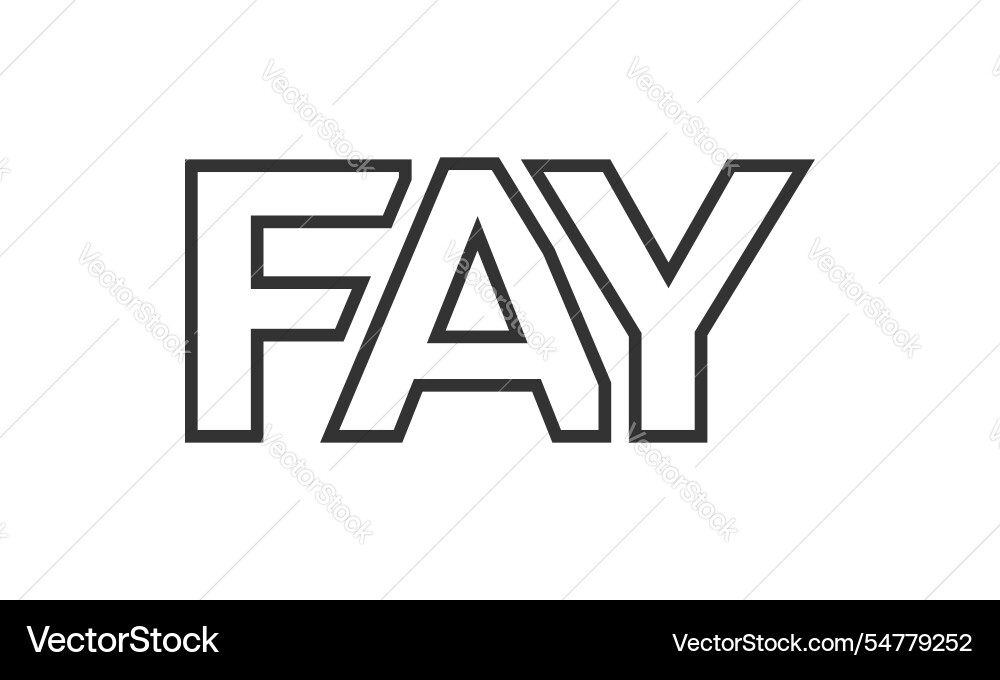 Fay logo design template with strong and modern Vector Image