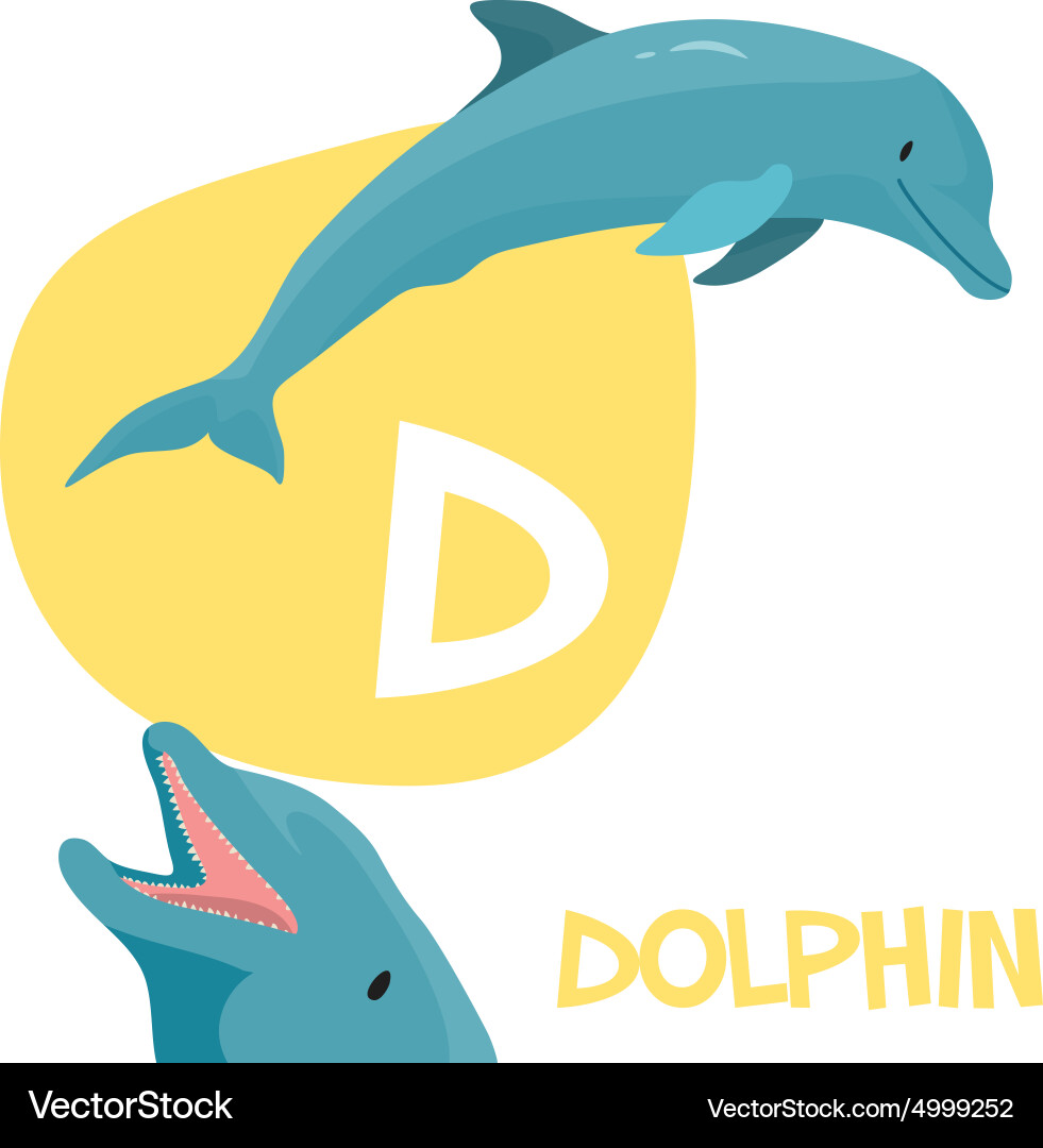 Funny cartoon animals alphabet letter set Vector Image