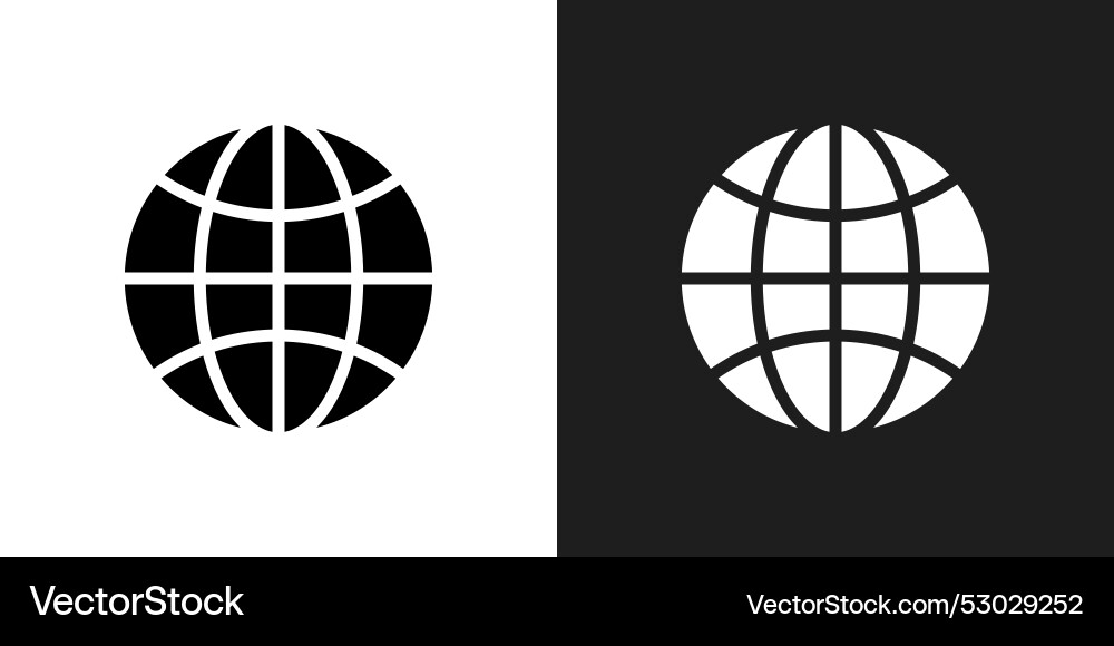 Globe icon logo set Royalty Free Vector Image - VectorStock