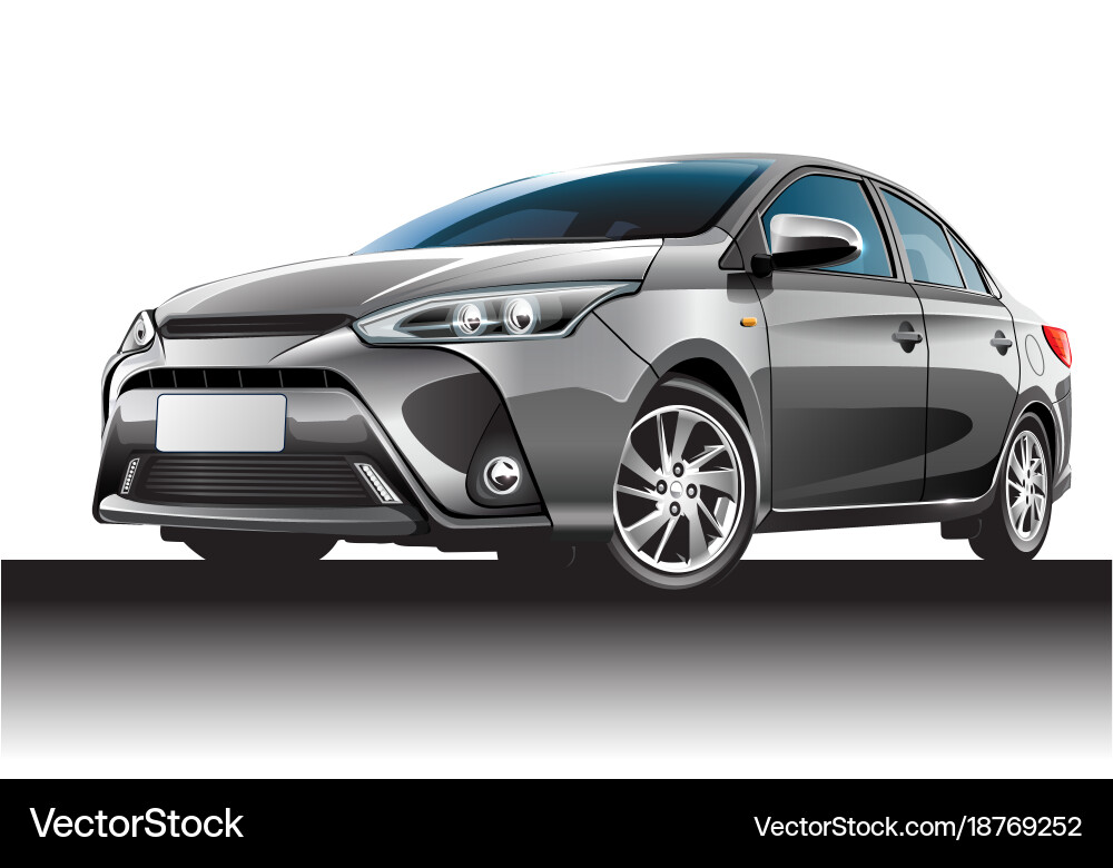 Gray car saloon on white background Royalty Free Vector