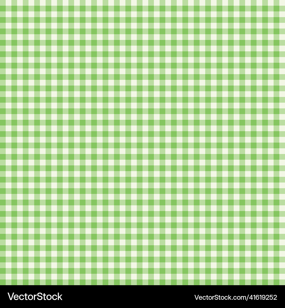 Green Gingham Pattern Fabric Royalty Free Vector Image