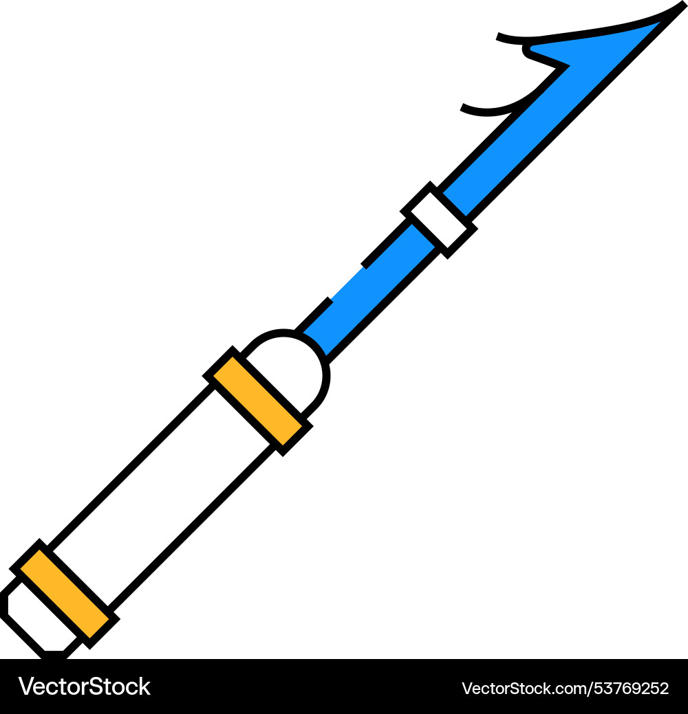 Harpoon weapon military icon color Royalty Free Vector Image
