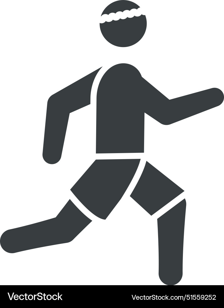 Running man pictogram icon Royalty Free Vector Image