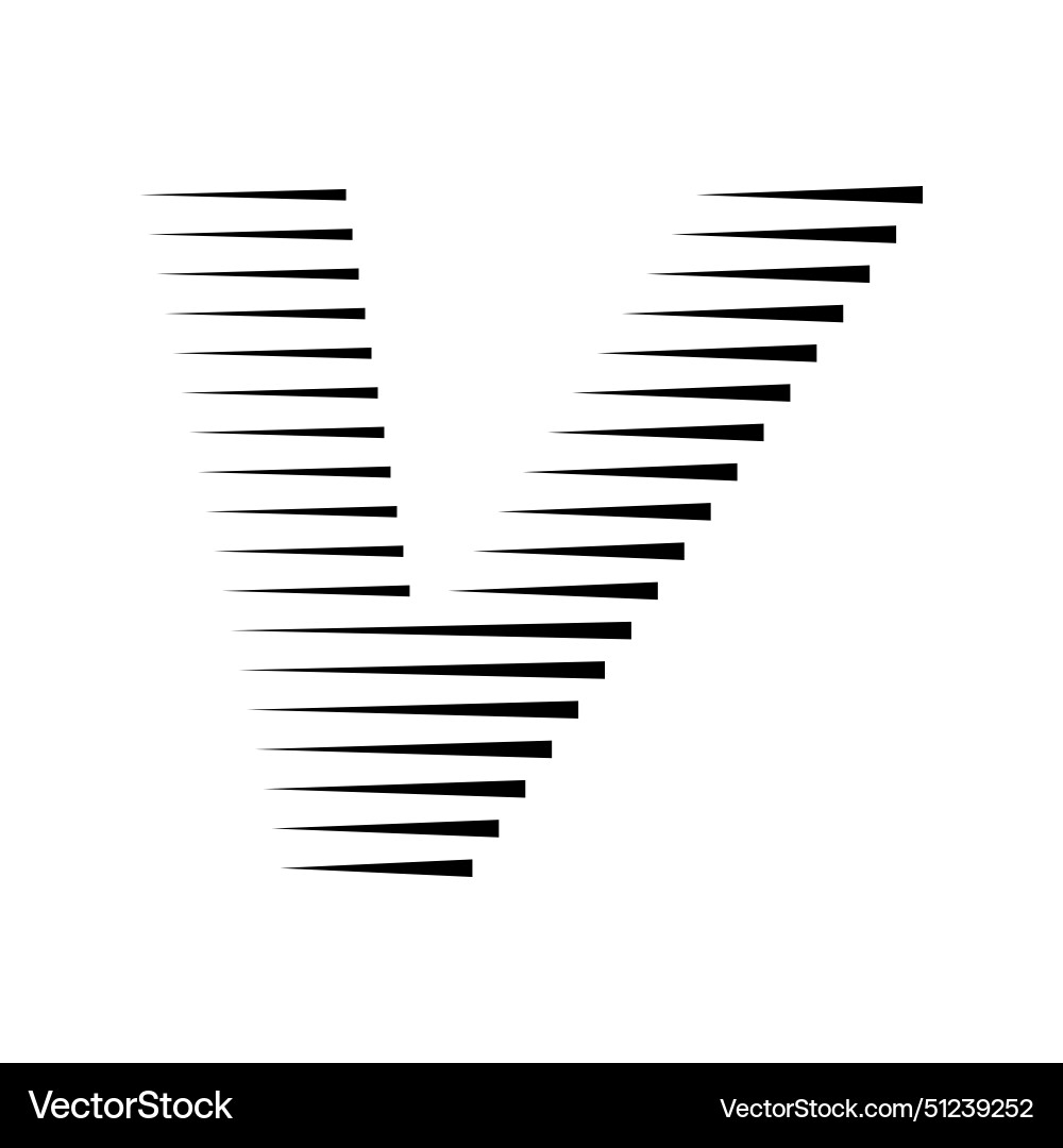 V letter lines logo icon Royalty Free Vector Image