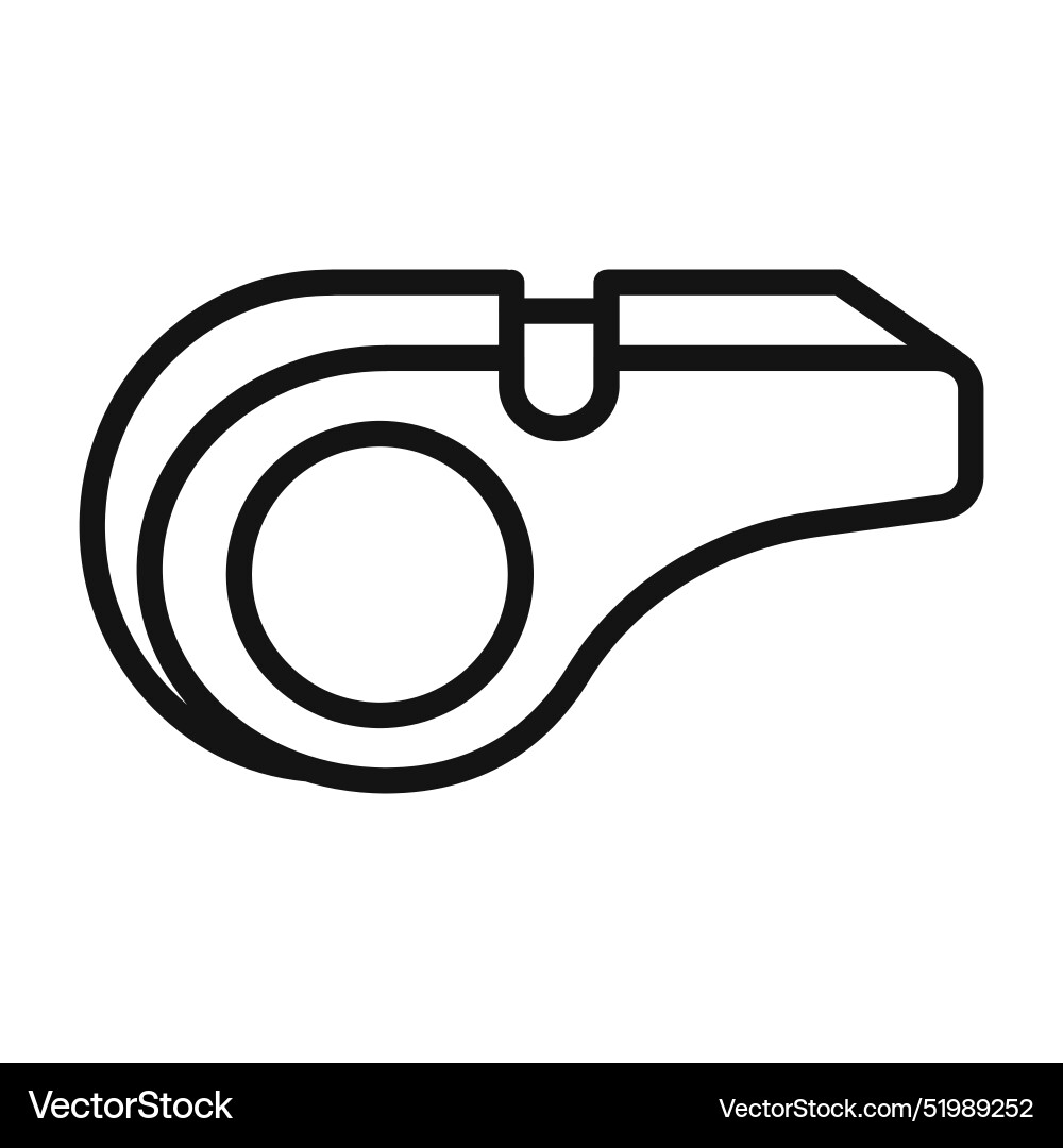 Whistle icon mark in filled style Royalty Free Vector Image
