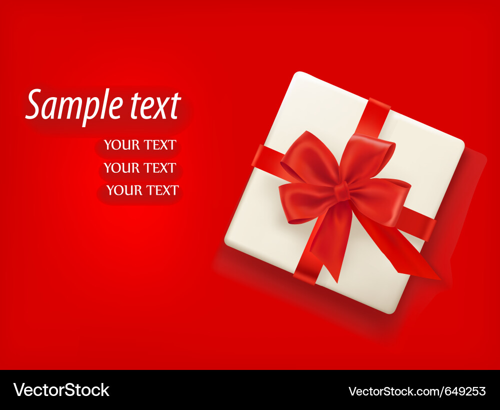 Background with gift box Royalty Free Vector Image