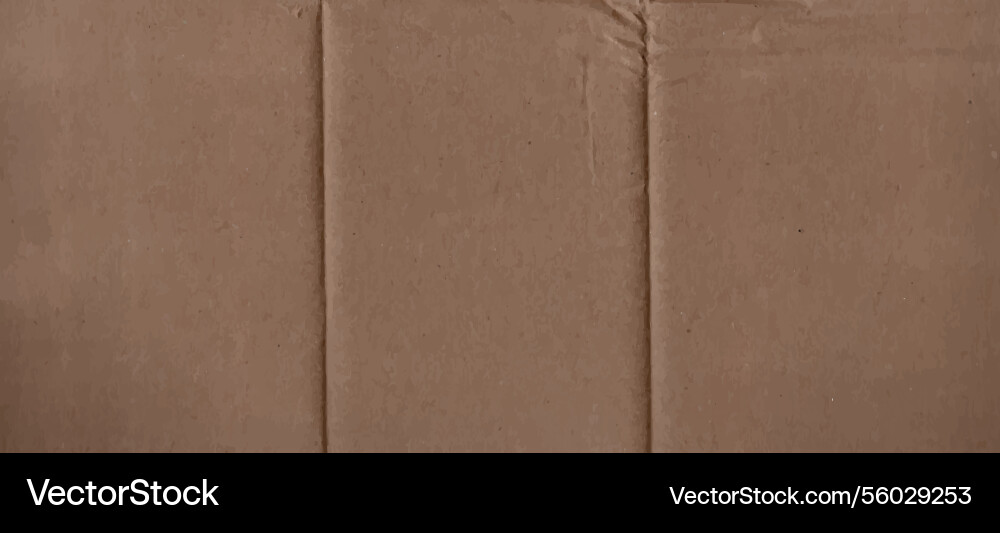 Crumpled horizontal cardboard texture abstract Vector Image