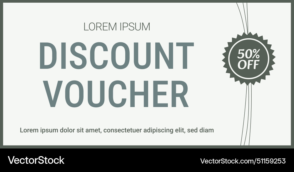 Discount voucher template Royalty Free Vector Image
