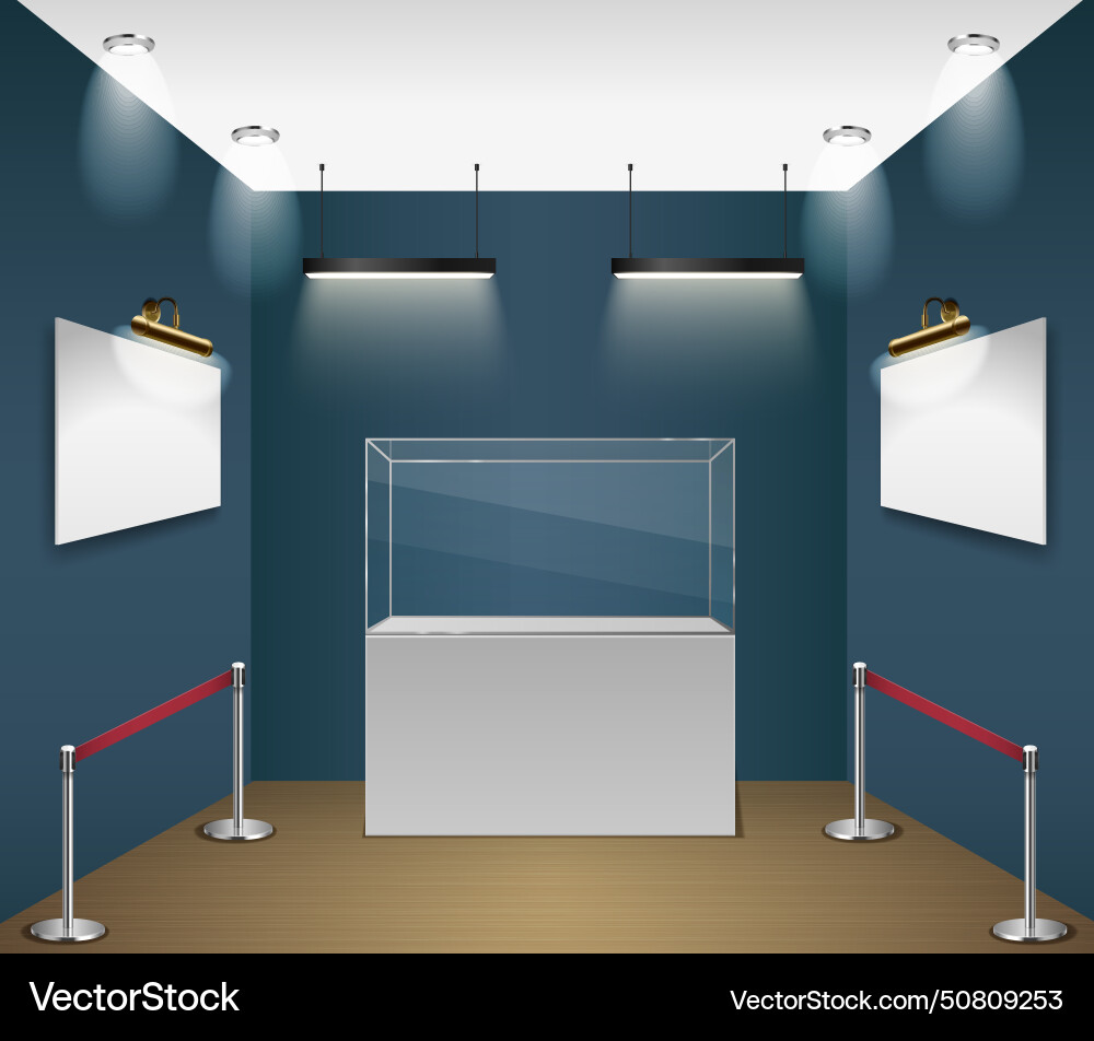Gallery museum mockup Royalty Free Vector Image