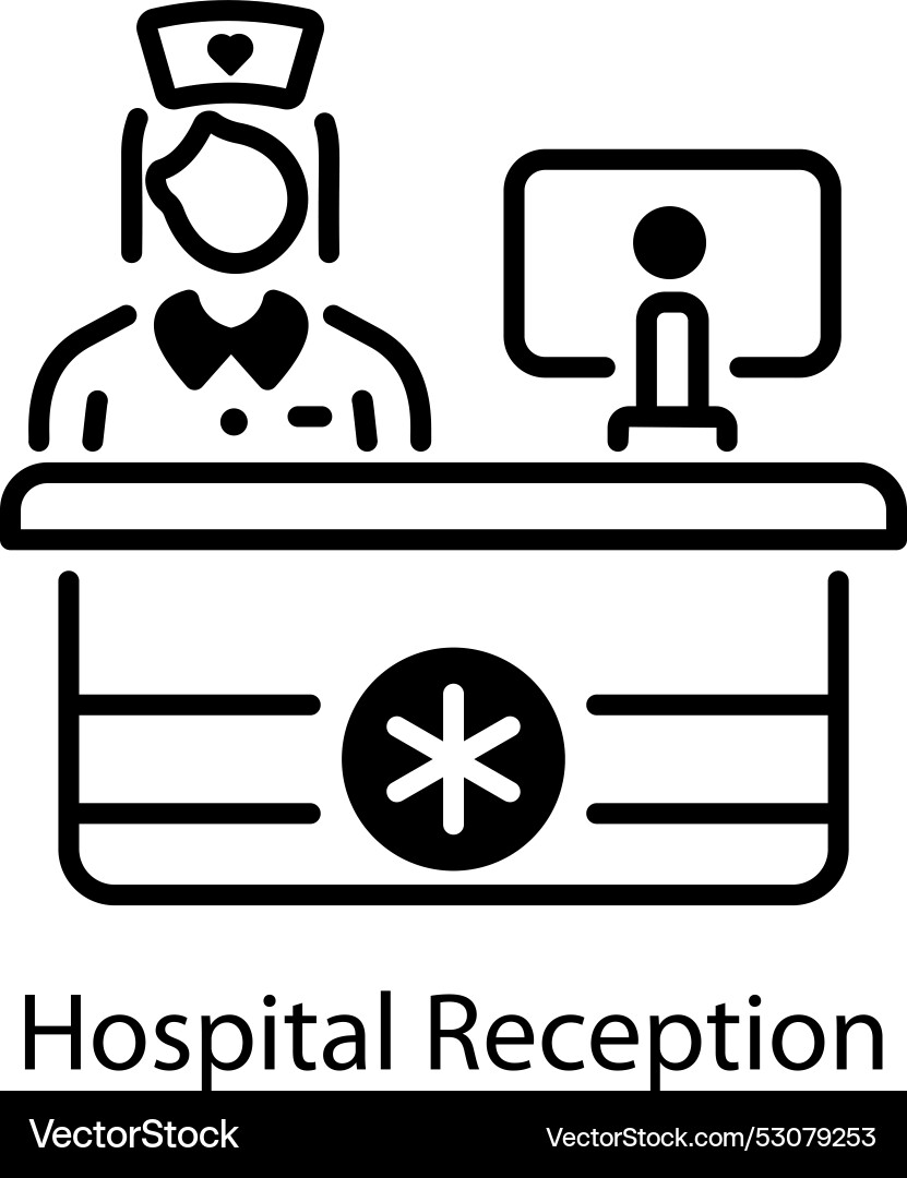 Hospital reception Royalty Free Vector Image - VectorStock